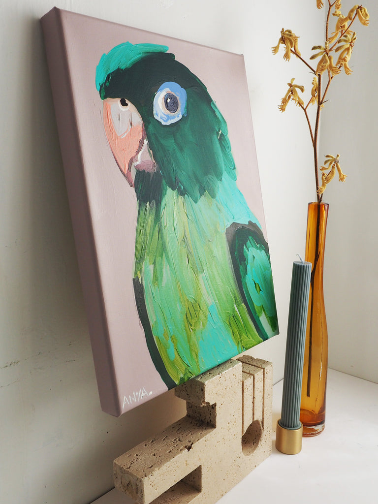 Paintings | Green Bird | Anya Brock